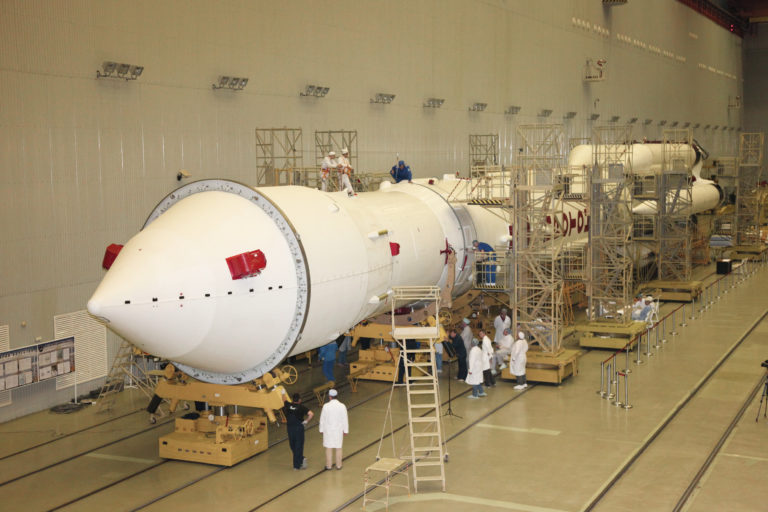 Spektr-RG with DM-03 Upper Stage Integrated with Proton Launch Vehicle ...