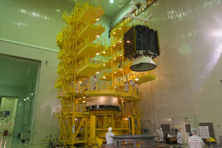 Mission Extension Vehicle-1 Attached to the Tilter – ILS