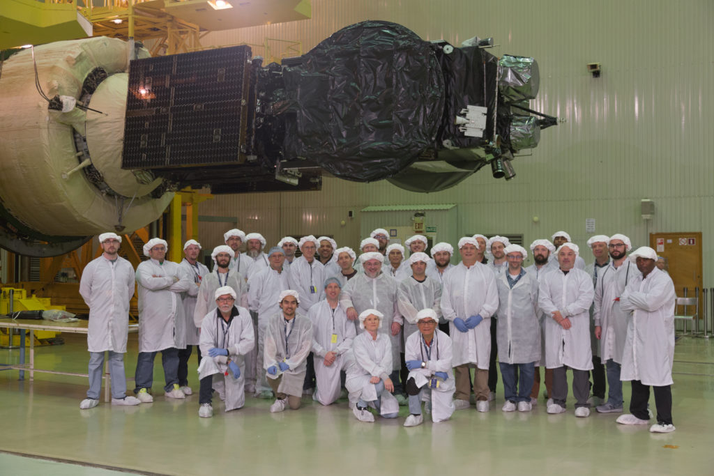 EUTELSAT 5 West B and Mission Extension Vehicle-1 Encapsulated in ...